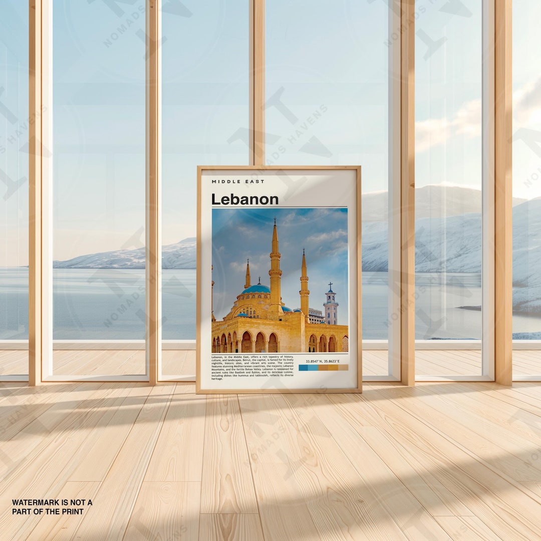 Lebanon Print, Vintage Poster, Lebanon Wall Art, Lebanon Poster ...