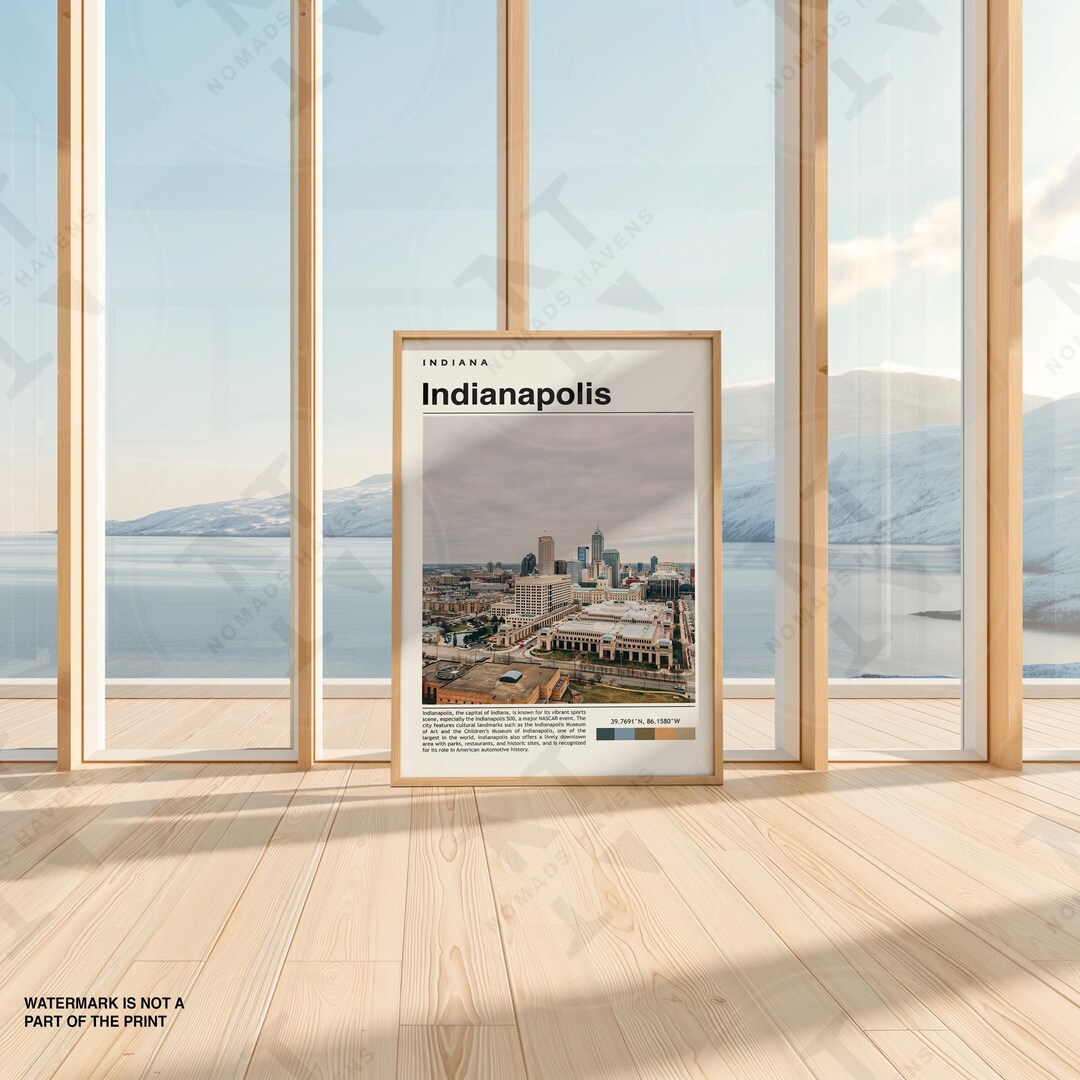 Indianapolis Print, Indianapolis Poster, Indianapolis Wall Art ...
