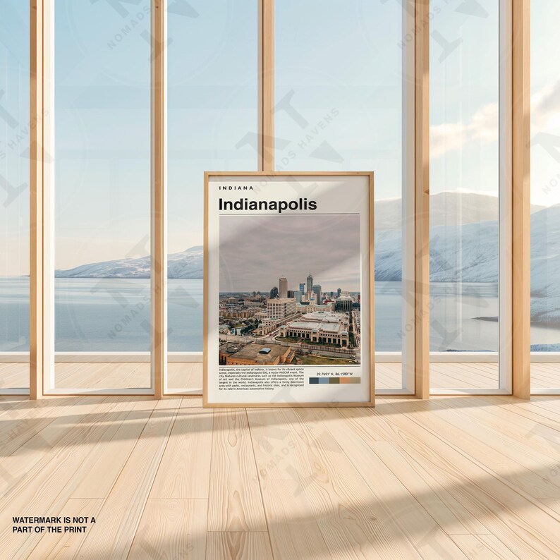 Indianapolis Print, Indianapolis Poster, Indianapolis Wall Art ...