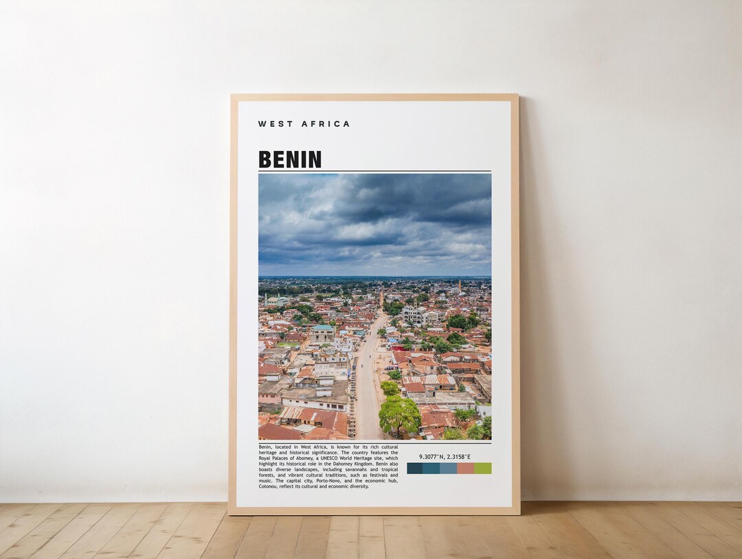 Benin Travel Poster - Historic Sites and Coastal Scenery - Etsy
