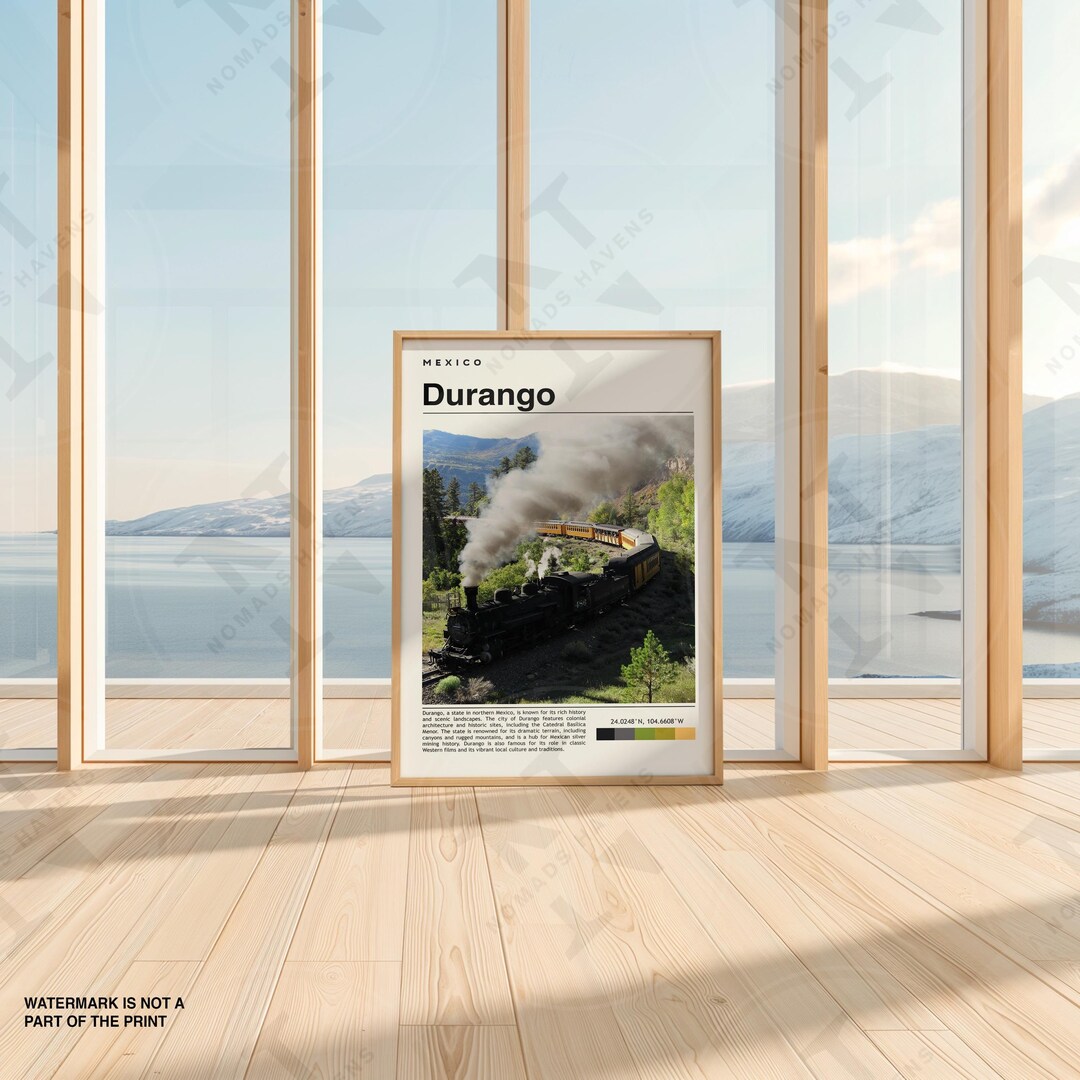 Durango Print, Durango Poster, Durango Wall Art, Durango Travel ...
