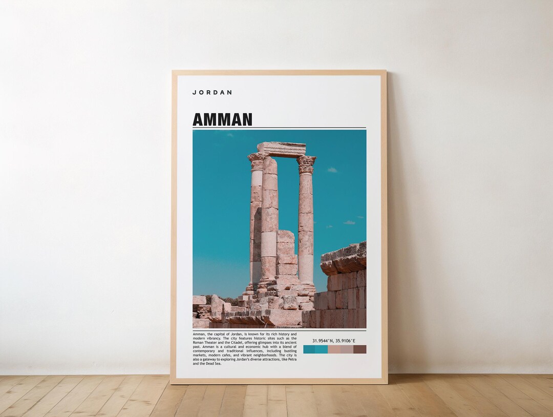 Amman Cityscape Print, Jordan Travel Poster (digital Download) - Etsy