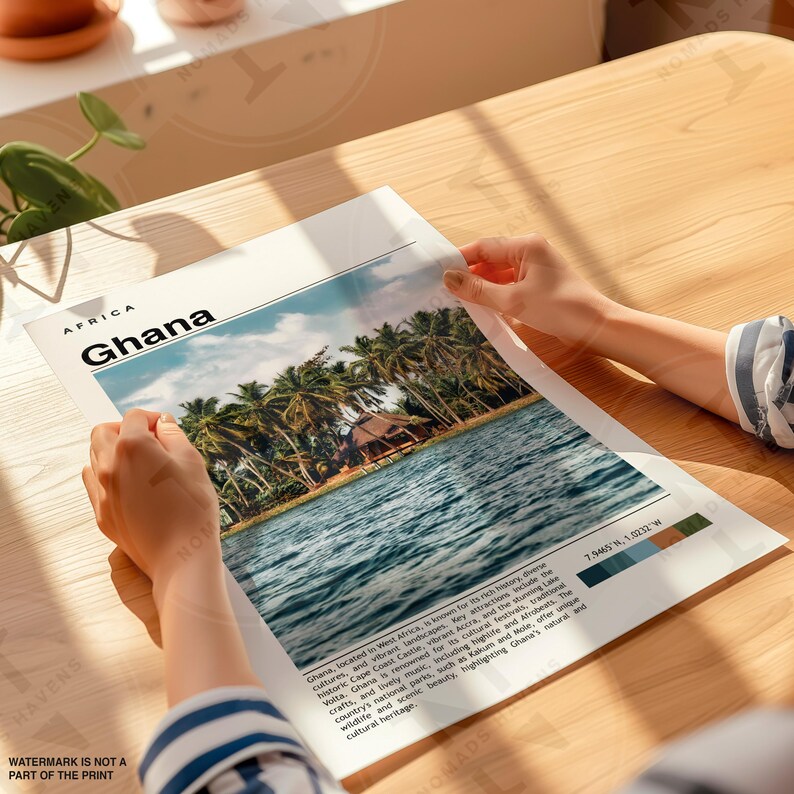 Ghana Print, Ghana Poster, Ghana Wall Art, Ghana Travel, Ghana Artwork ...