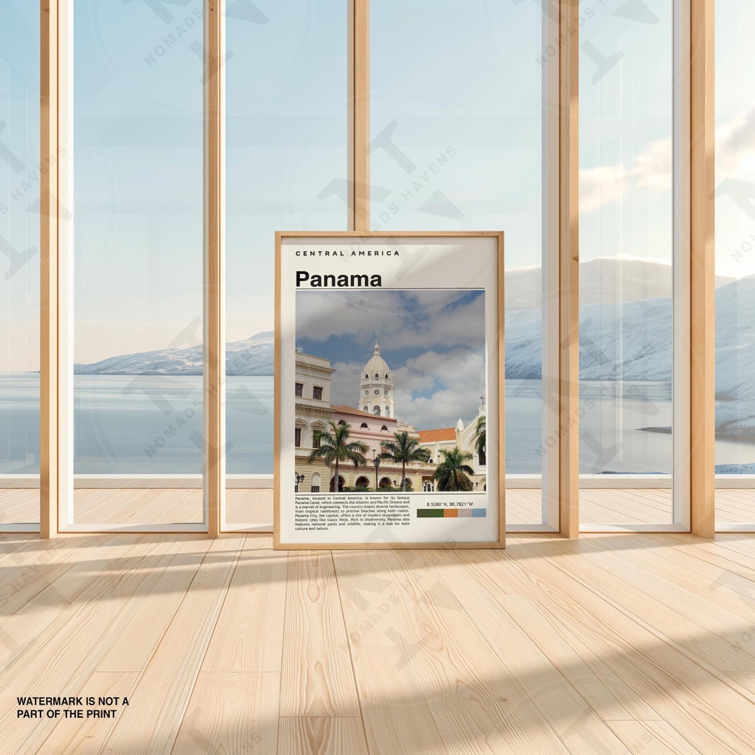 Panama Print, Vintage Poster, Panama Wall Art, Panama Digital Poster ...