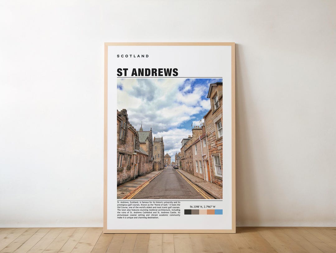 St Andrews Print, St Andrews Poster, St Andrews Wall Art, St Andrews ...