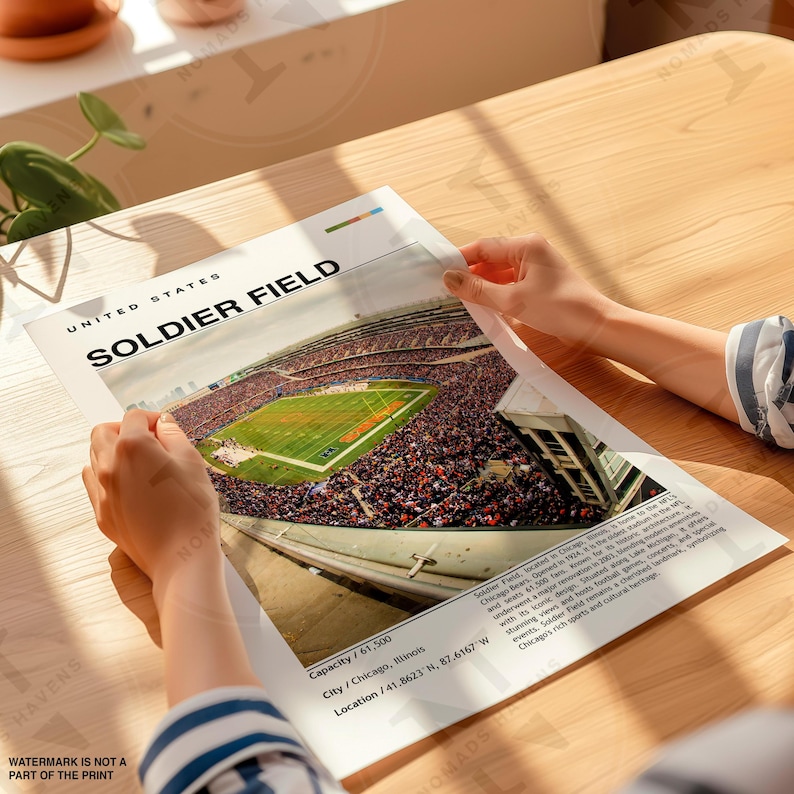 Soldier Field Print, Soldier Field Poster, Soldier Field Wall Art ...