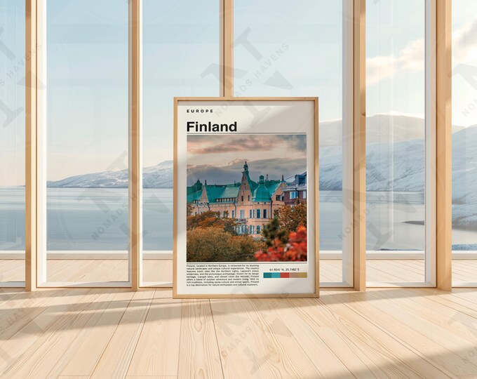 Helsinki Finland Poster Finland Art Print Travel Poster Sizes: inches ...