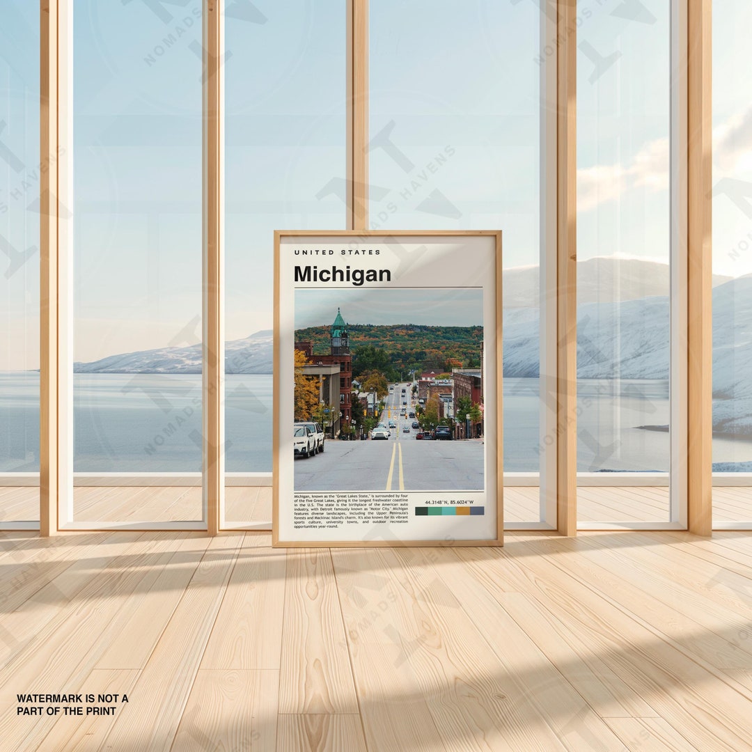 Michigan Print, Michigan Art, Michigan Poster, Michigan Photo, Michigan ...