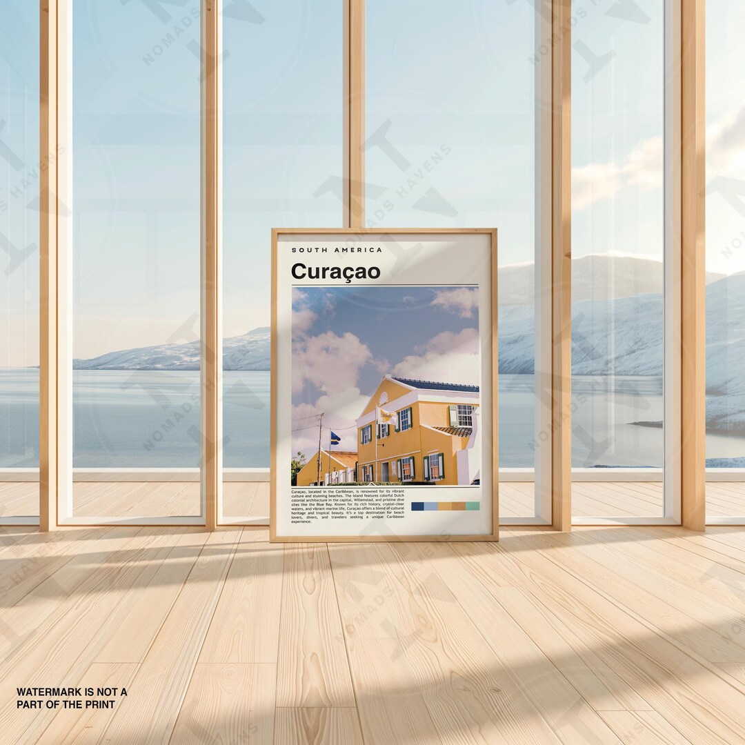 Curacao Print, Curacao Poster, Curacao Art Print, Curacao Wall Art ...