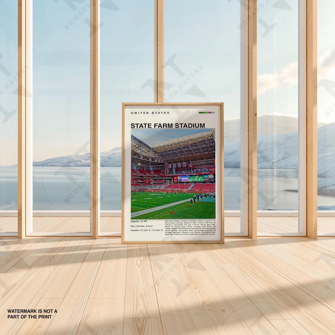 State Farm Stadium Print, State Farm Stadium Poster, State Farm Stadium ...