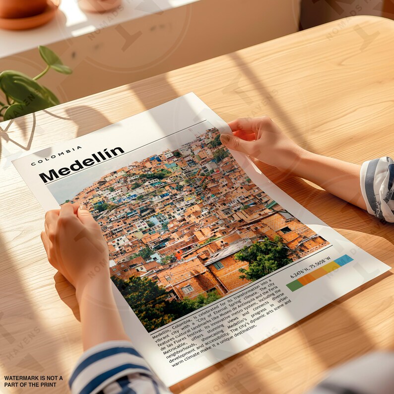 Medellín Print, Medellín Poster, Medellín Wall Art, Medellín Travel ...