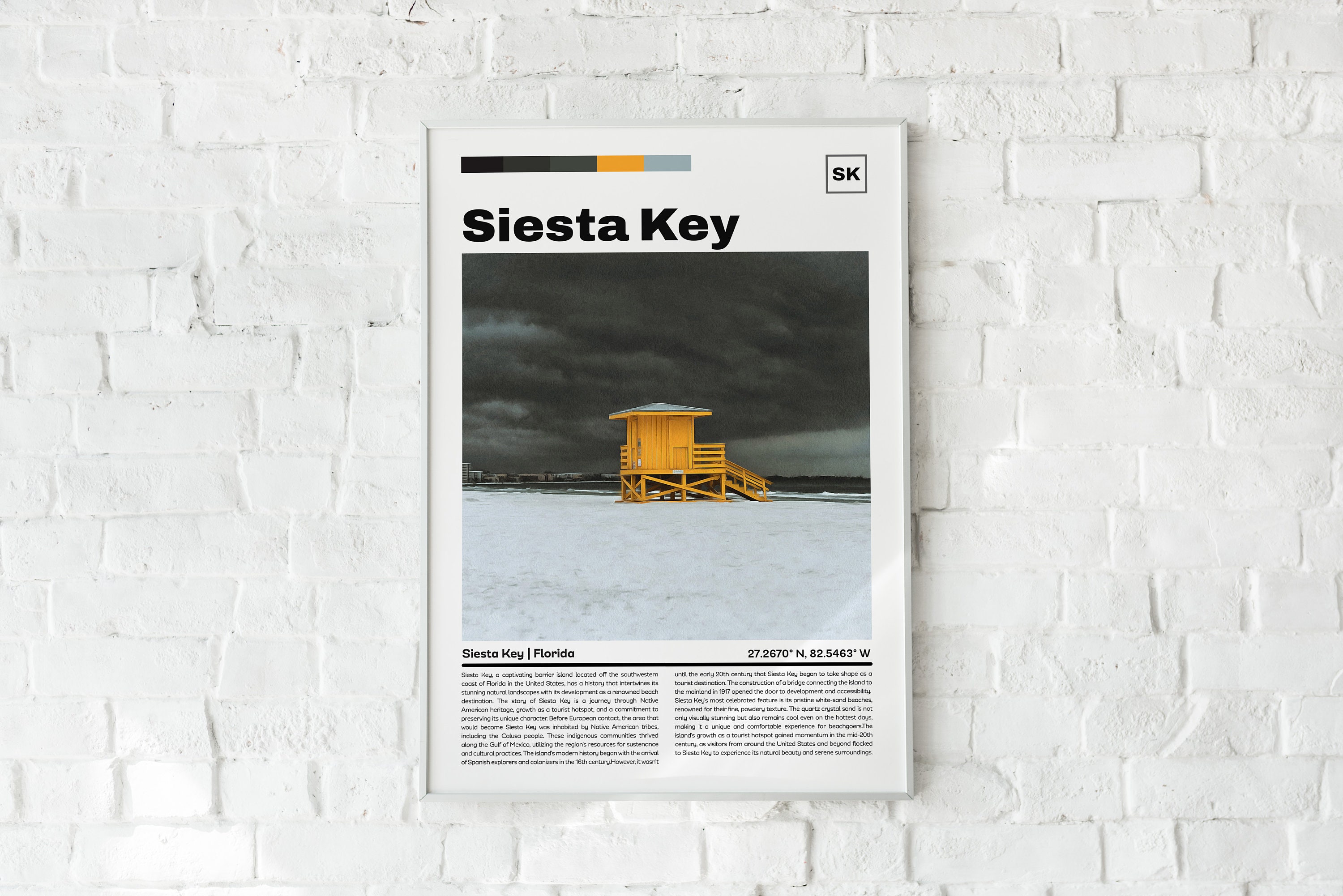 Siesta Key Print, Siesta Key Poster, Siesta Key Wall Art, Siesta Key ...