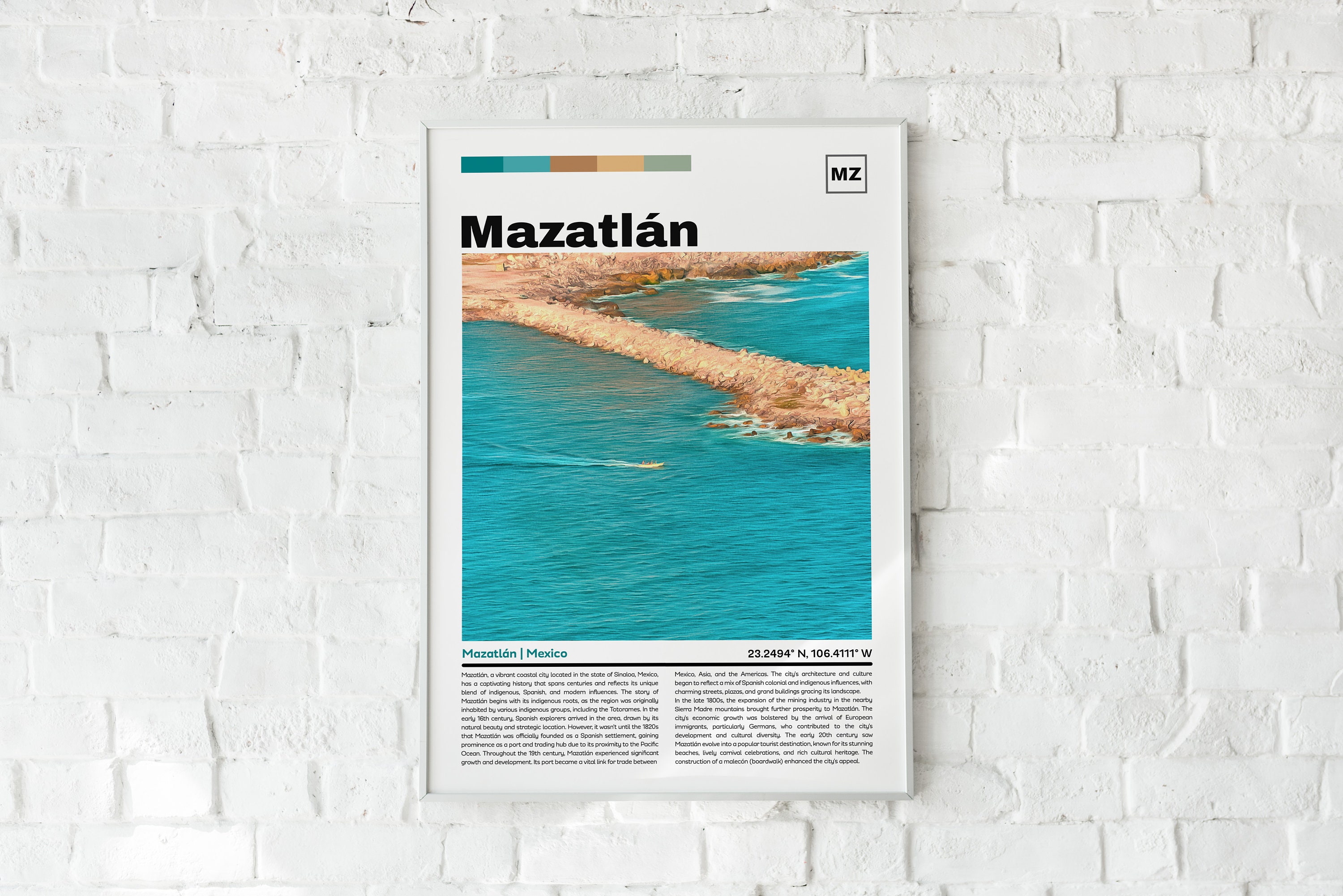 Mazatlán Print, Travel Poster, Mazatlán Art, Mazatlán Poster, Mazatlán ...