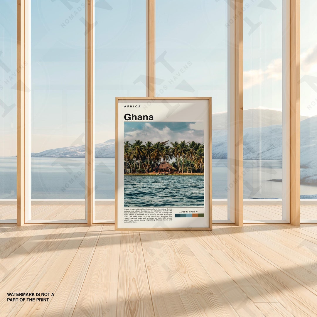 Ghana Print, Ghana Poster, Ghana Wall Art, Ghana Travel, Ghana Artwork ...