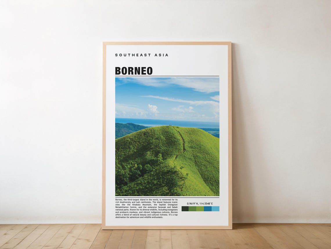 Borneo Art Print: Scenic Travel Poster (digital Download) - Etsy