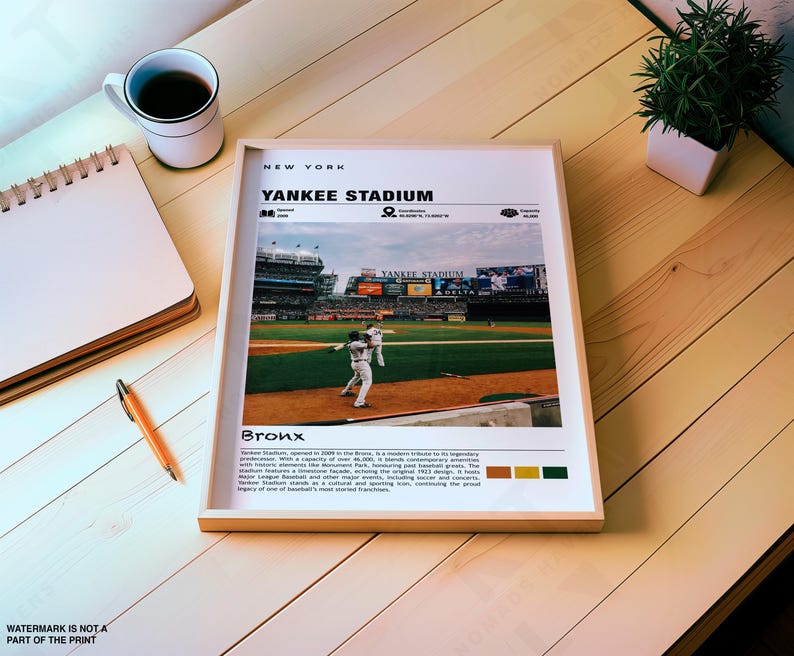 Yankee Stadium Minimalist Art Print, Sports Fan Gift - Etsy