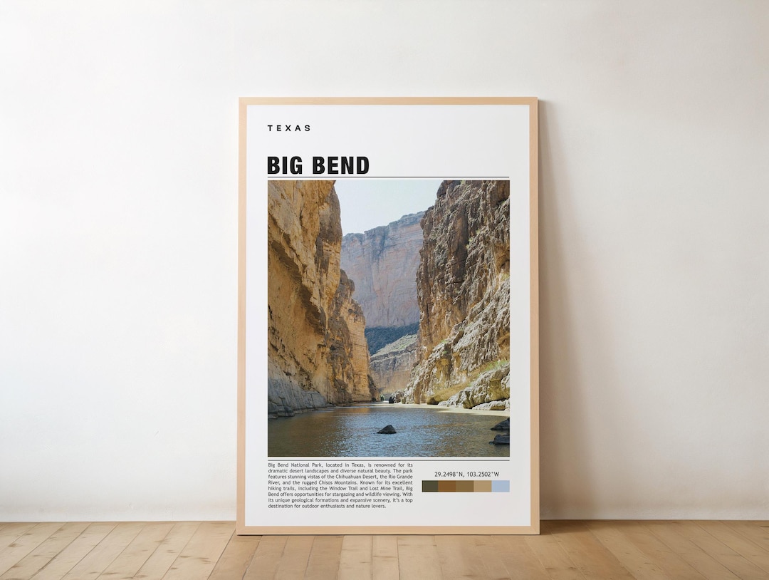 Big Bend National Park Poster, Big Bend Poster, Big Bend Print ...