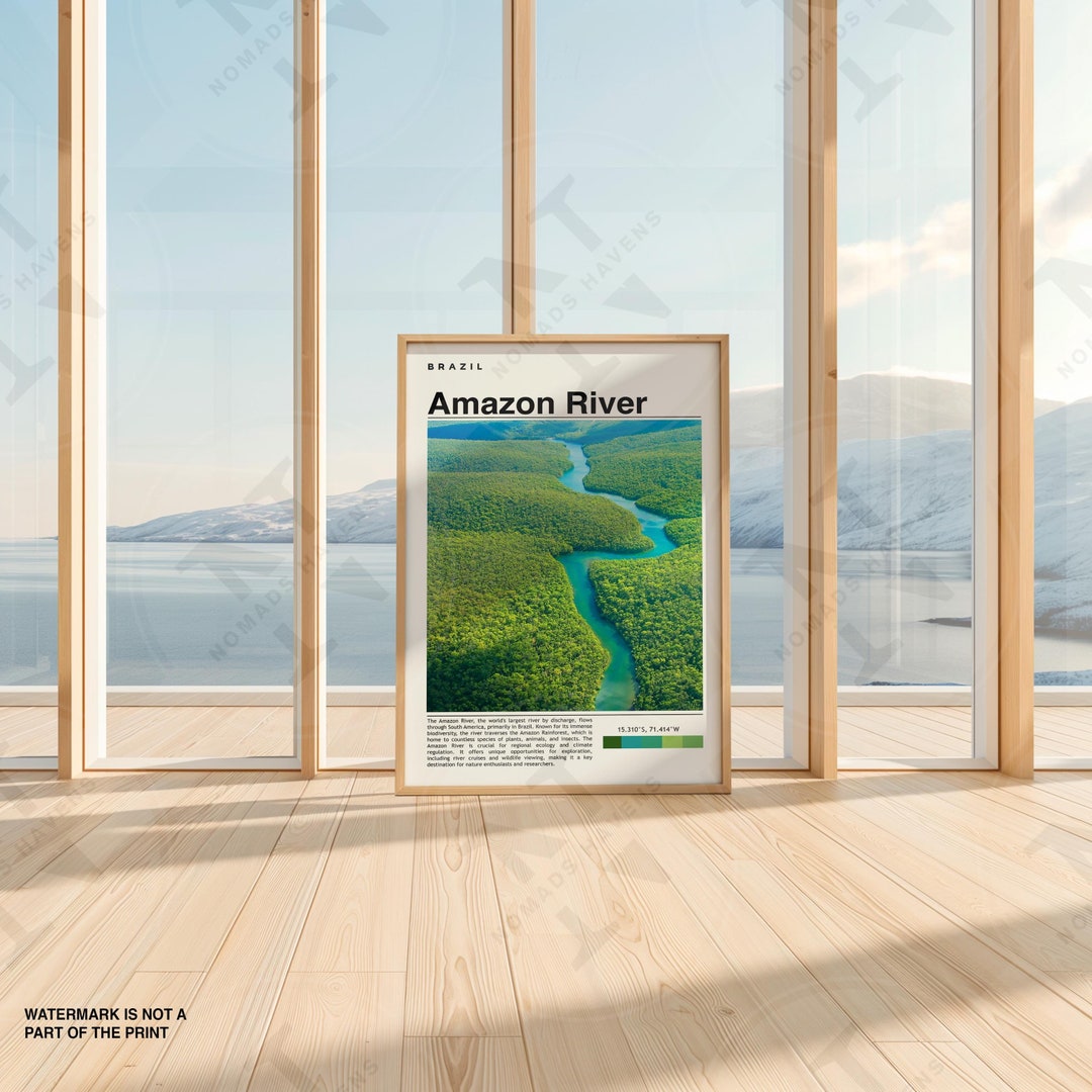 Amazon River Print, Amazon River Art, Amazon River Poster, Amazon River ...