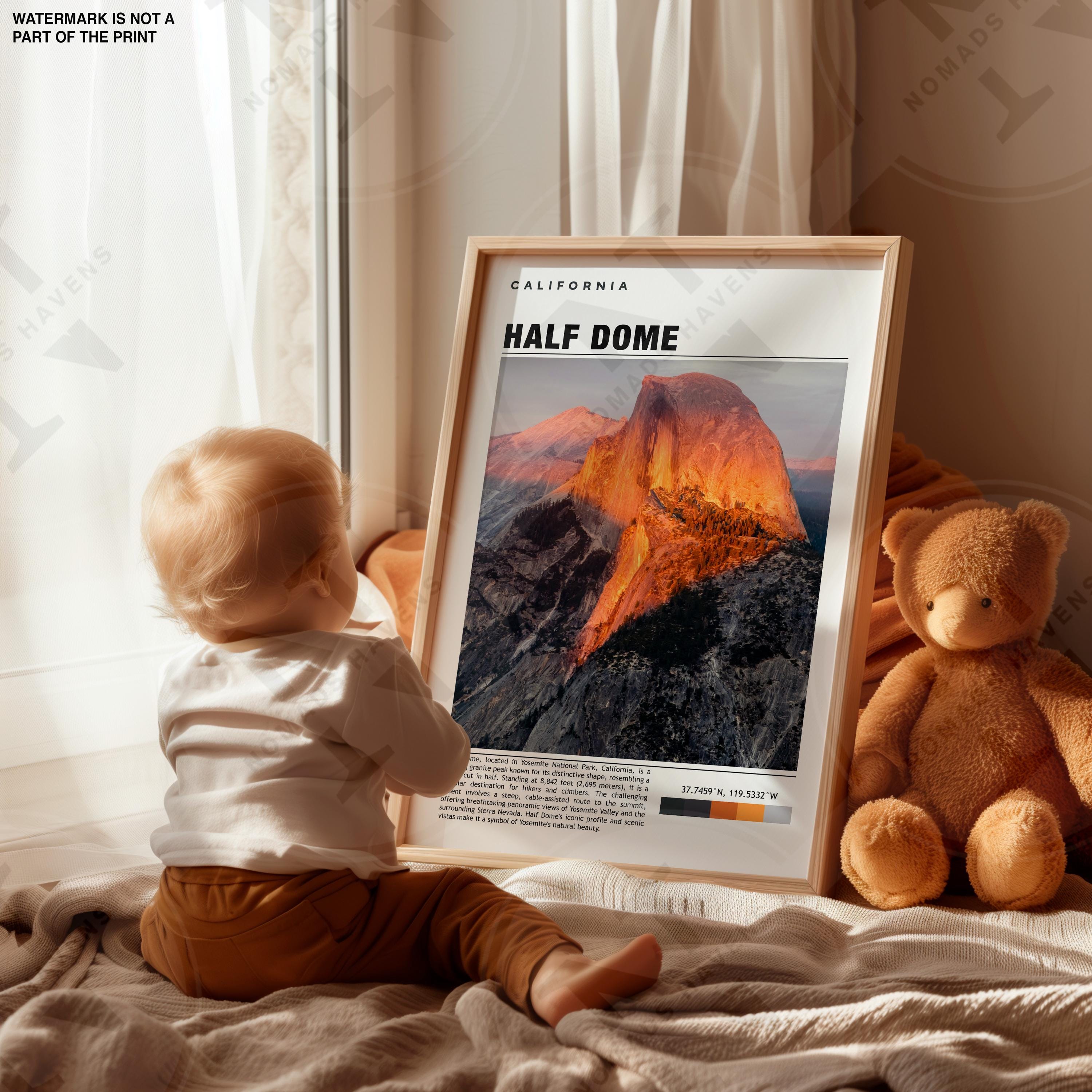 Half Dome Print: Yosemite Mountain View, Scenic Nature Art - Etsy
