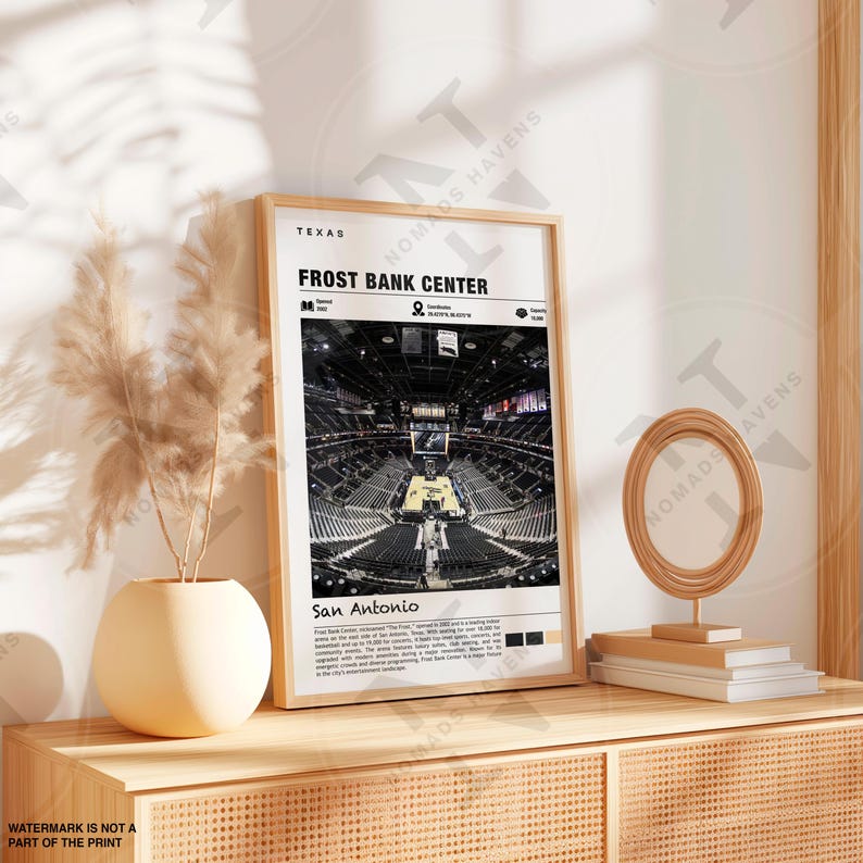 Frost Bank Center Poster: San Antonio Stadium - Sports Venue Art - Etsy