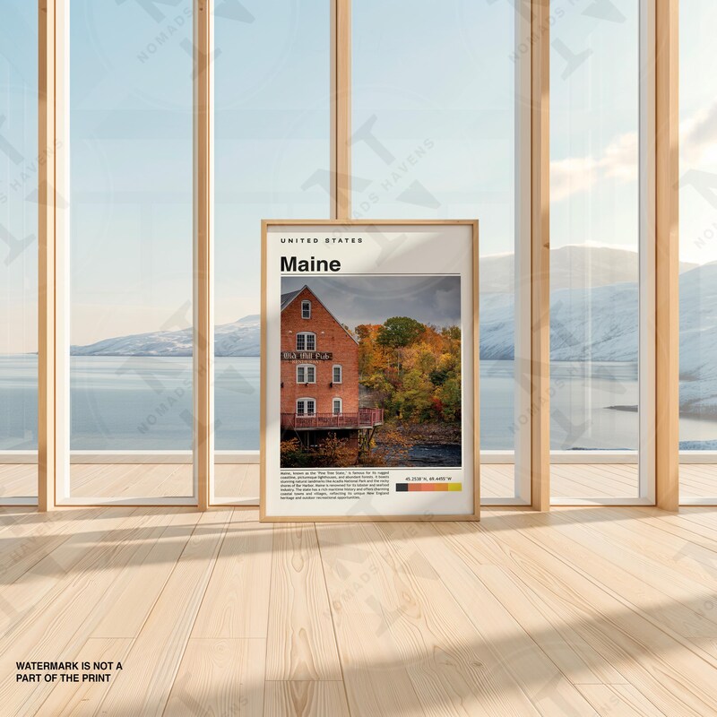 Maine Poster - Etsy
