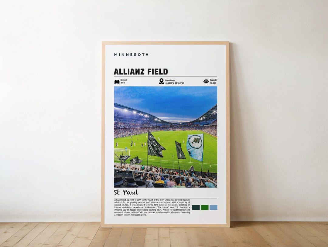 Allianz Field Poster: Minimalist Soccer Stadium Art - Physical or ...