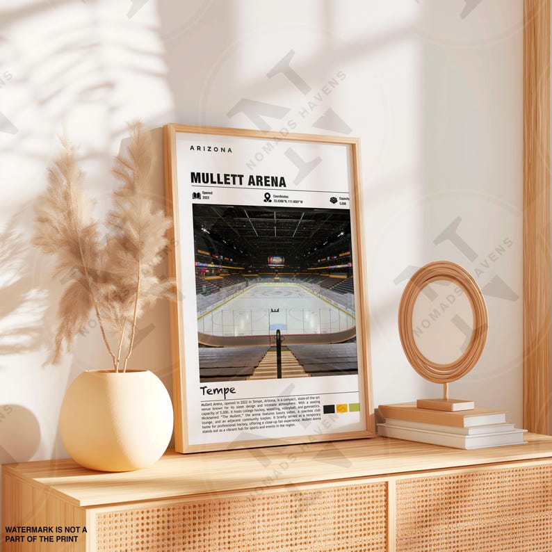 Mullett Arena Print – Arizona Poster, Tempe Views, Arena Art, Urban ...