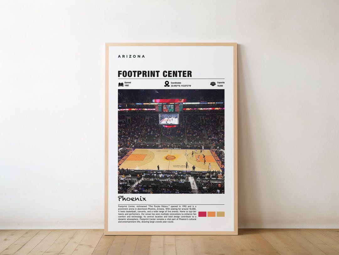 Footprint Center Stadium Poster - Phoenix Basketball Arena Art - Etsy
