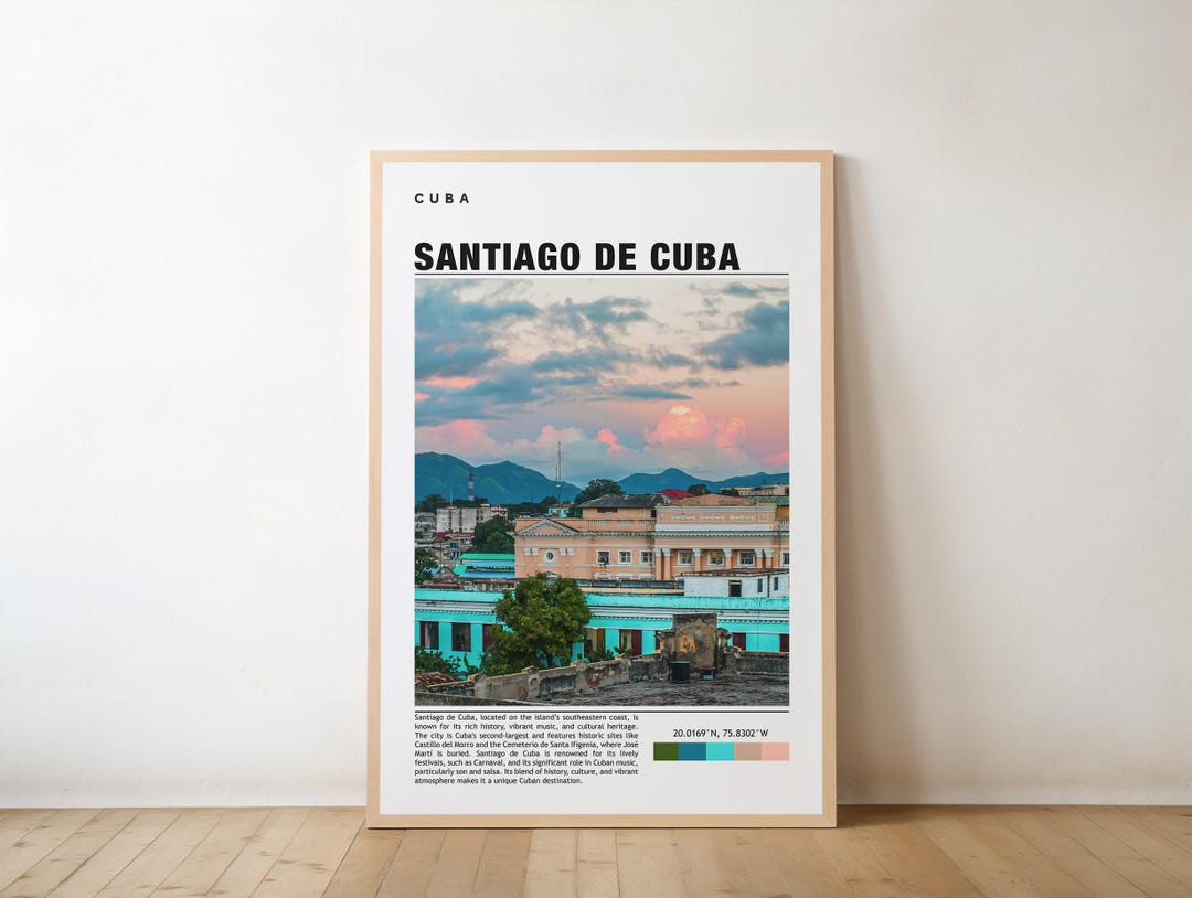 Santiago De Cuba Print: Colorful Travel Art - Cuban Culture & Views - Etsy