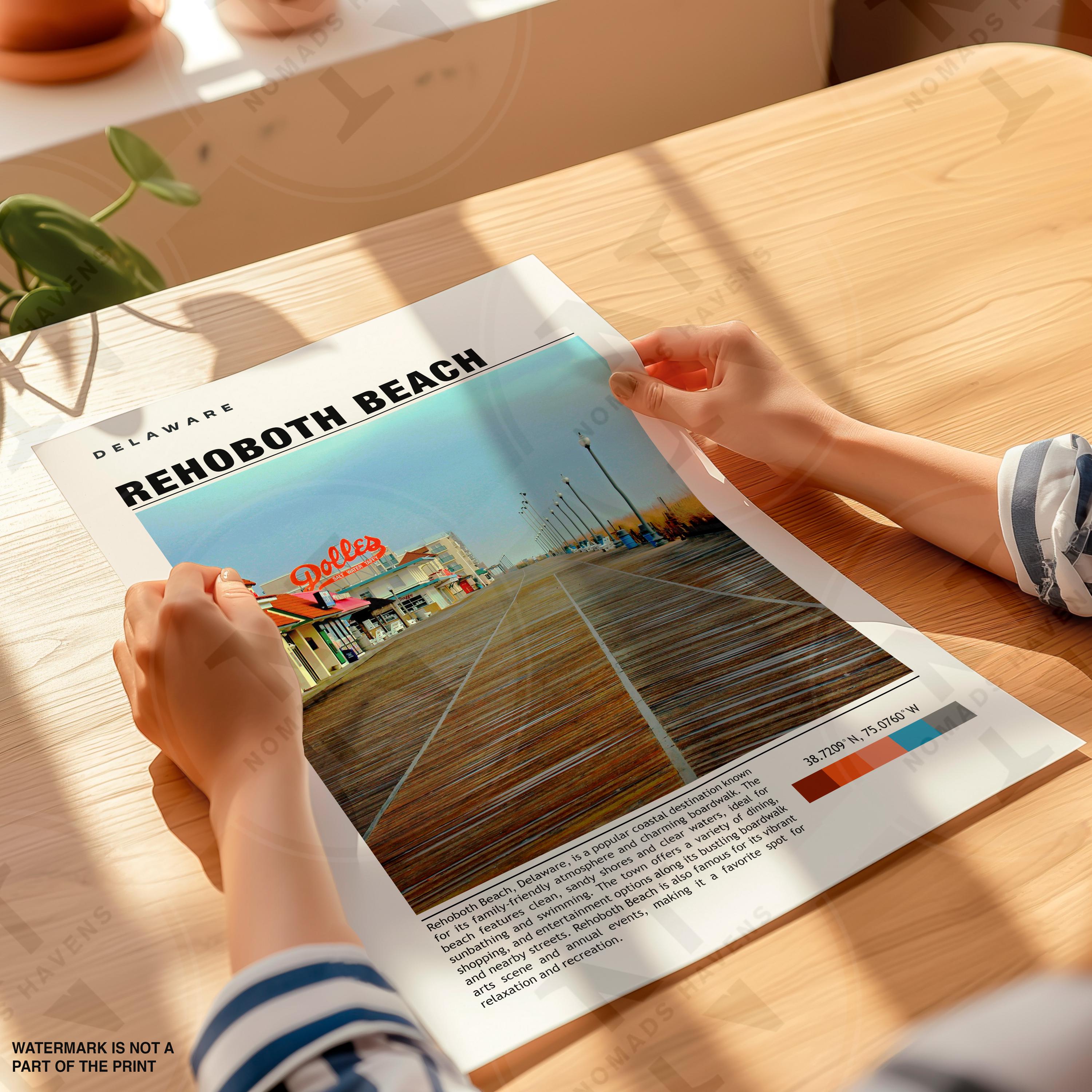 Rehoboth Beach Print, Rehoboth Beach Poster, Rehoboth Beach Wall Art ...