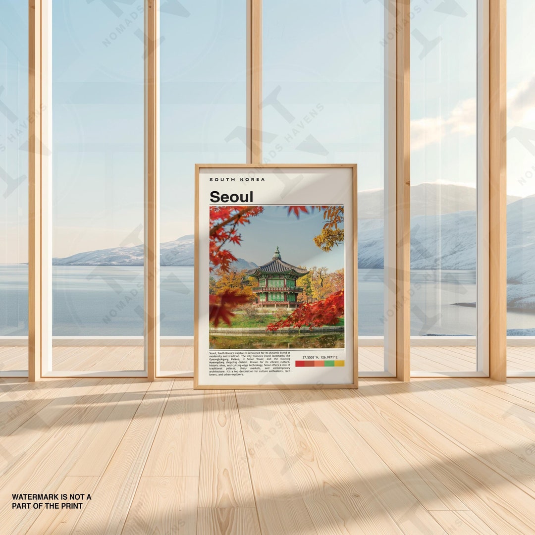 Seoul Print, Vintage Poster, Seoul Wall Art, Seoul Digital Poster ...