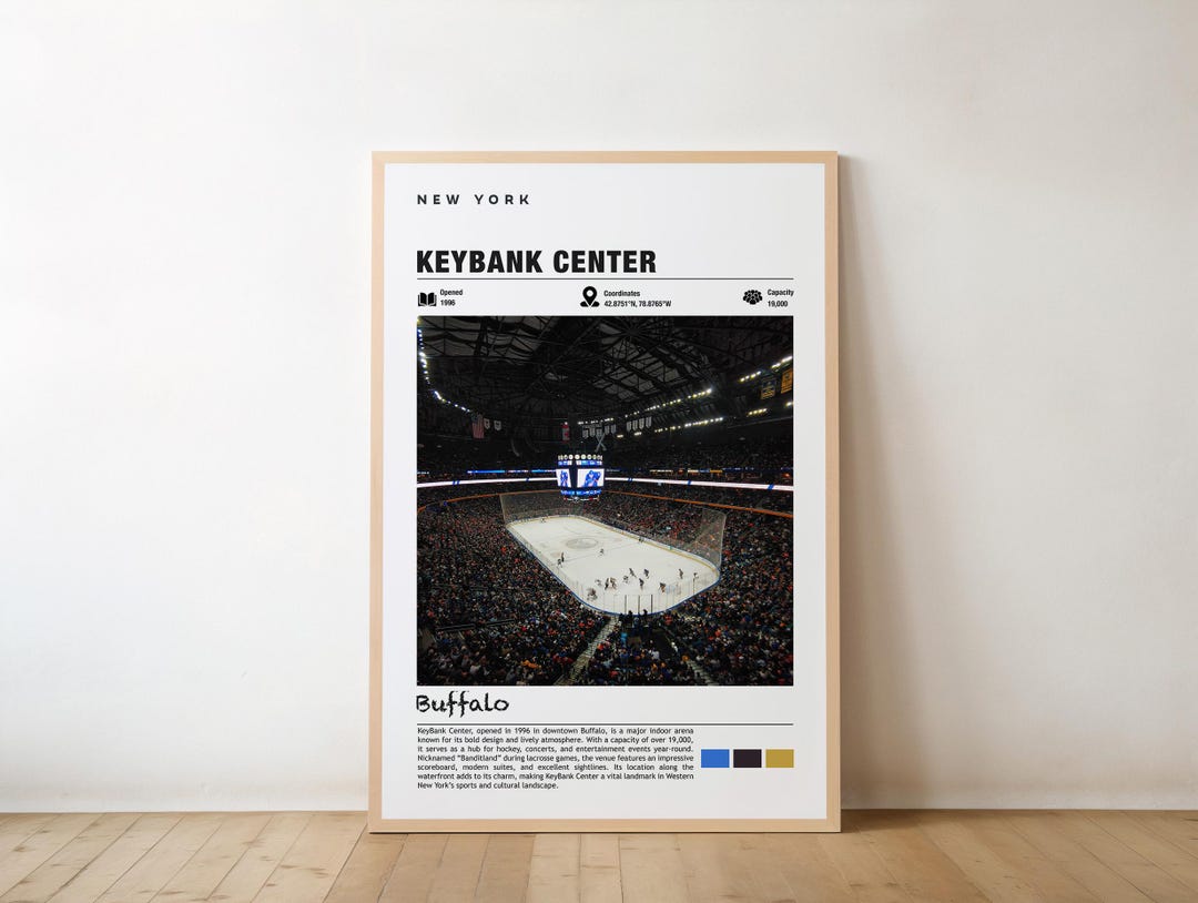 Keybank Center Print – New York Poster, Buffalo Views, Arena Art, Urban ...