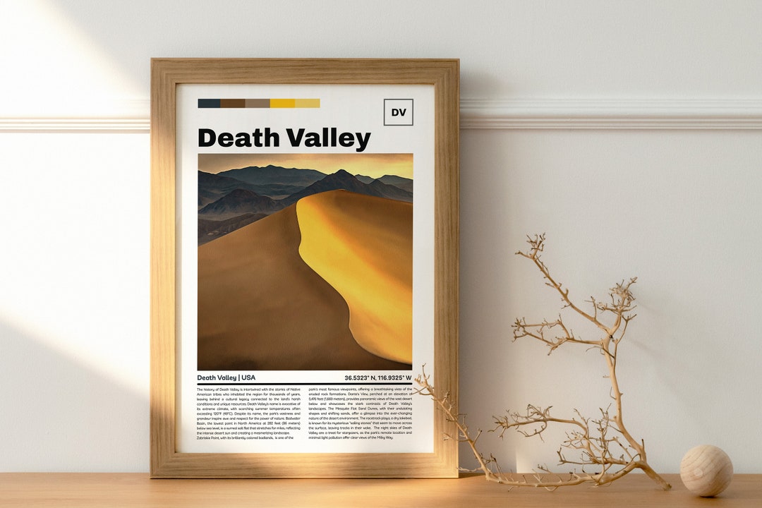 Death Valley Print Death Valley Poster Death Valley Wall - Etsy