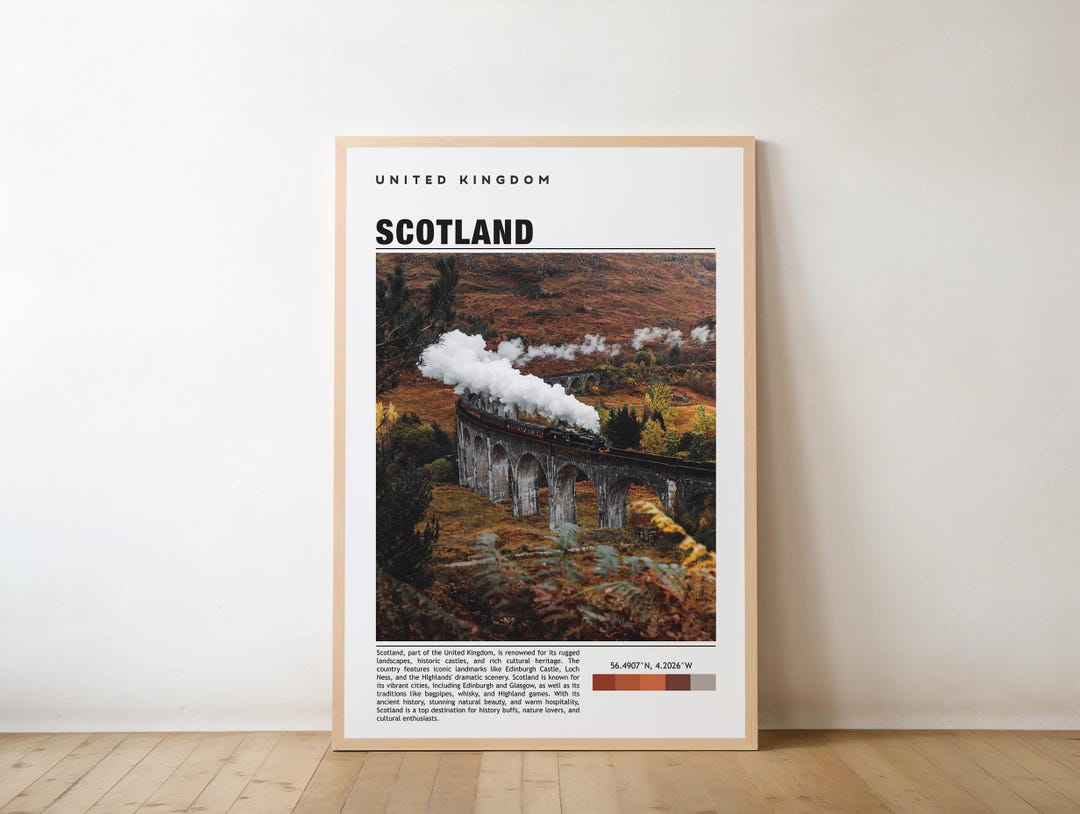 Scotland Print, Vintage Poster, Scotland Wall Art, Scotland Poster ...