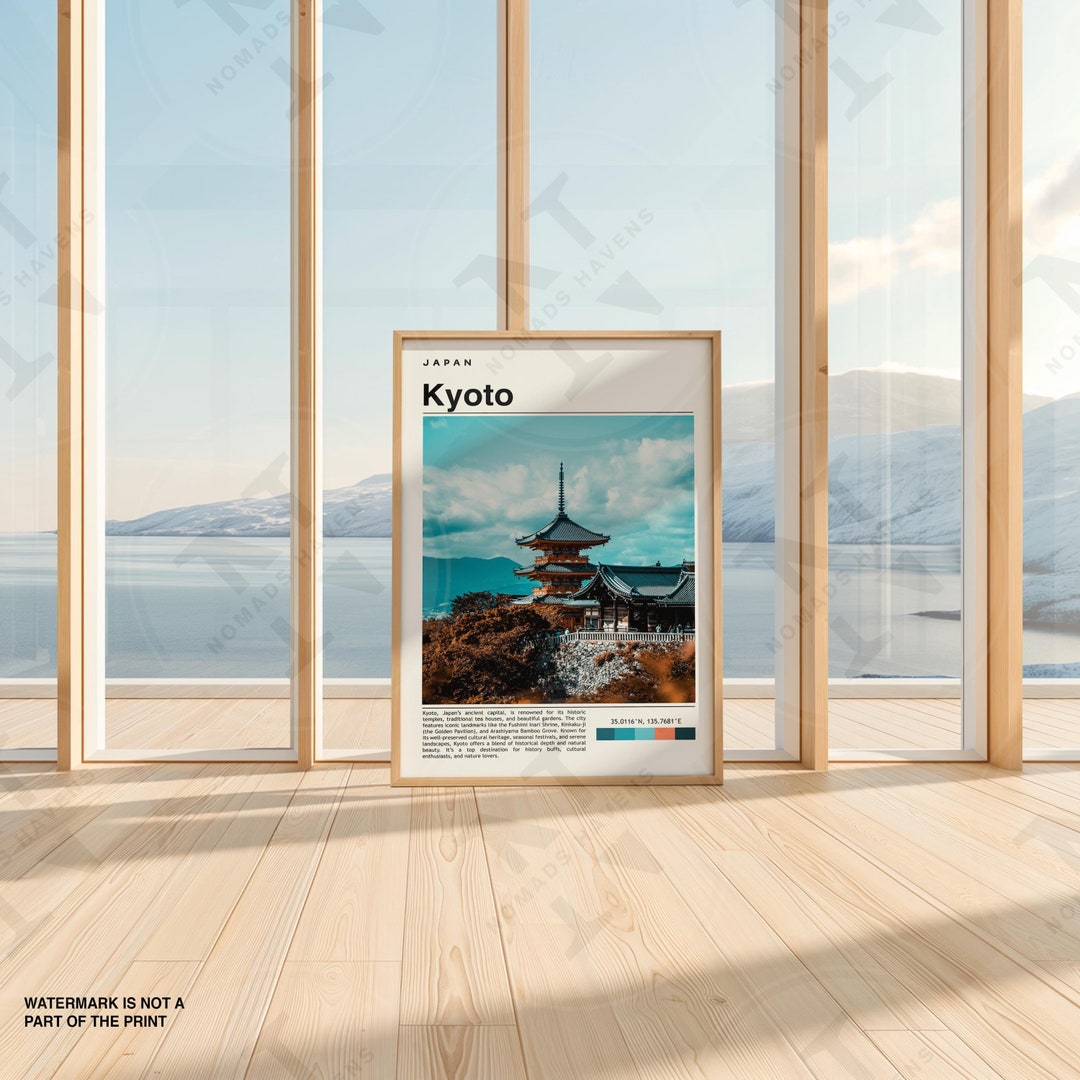 Kyoto Print, Vintage Poster, Kyoto Wall Art, Kyoto Poster, Kyoto Photo ...