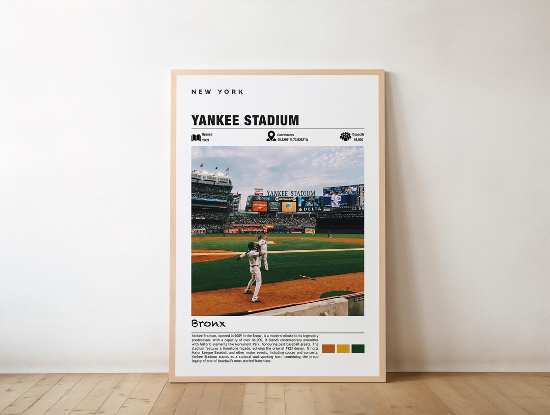 Yankee Stadium Print, Yankee Stadium Poster, Yankee Stadium Wall Art ...