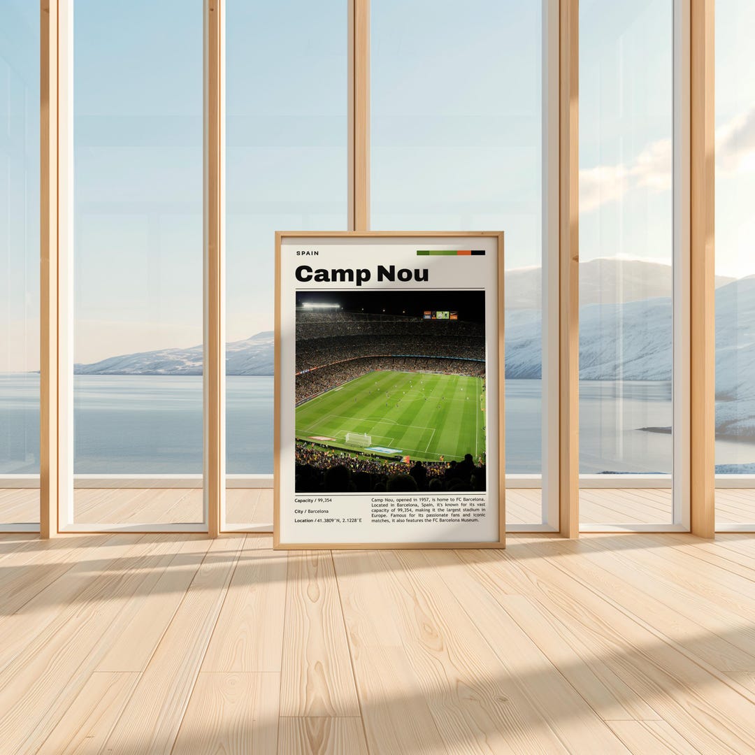 Camp Nou Art, Football Stadium Art, Camp Nou Print, Football Wall Art ...