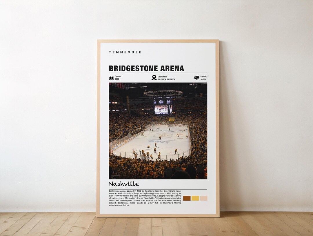 Bridgestone Arena Print – Tennessee Poster, Nashville Views, Arena Art ...
