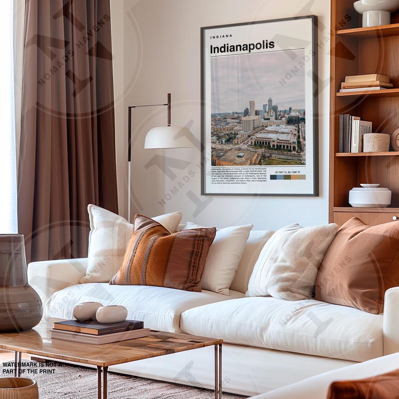 Indianapolis Print, Indianapolis Poster, Indianapolis Wall Art ...