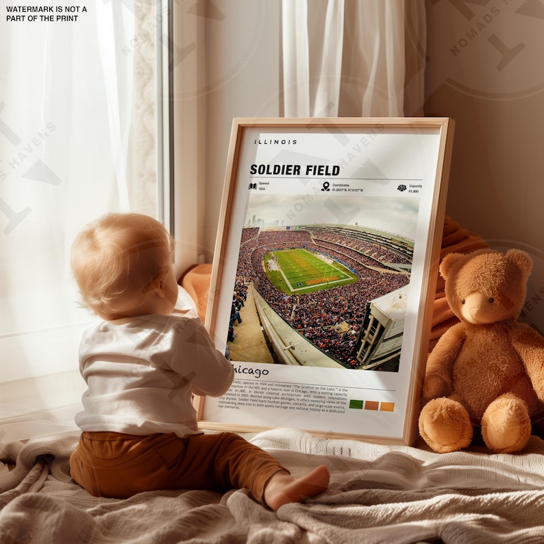 Soldier Field Print, Soldier Field Poster, Soldier Field Wall Art ...