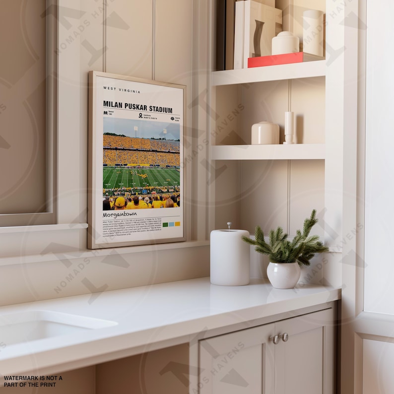 Milan Puskar Stadium Print: West Virginia Football Art (multiple Sizes ...
