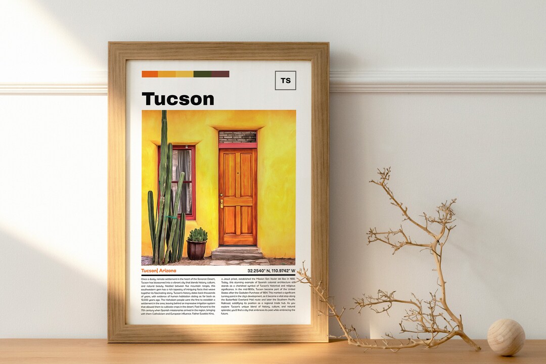 Tucson Print Tucson Poster Tucson Wall Art Tucson Travel - Etsy