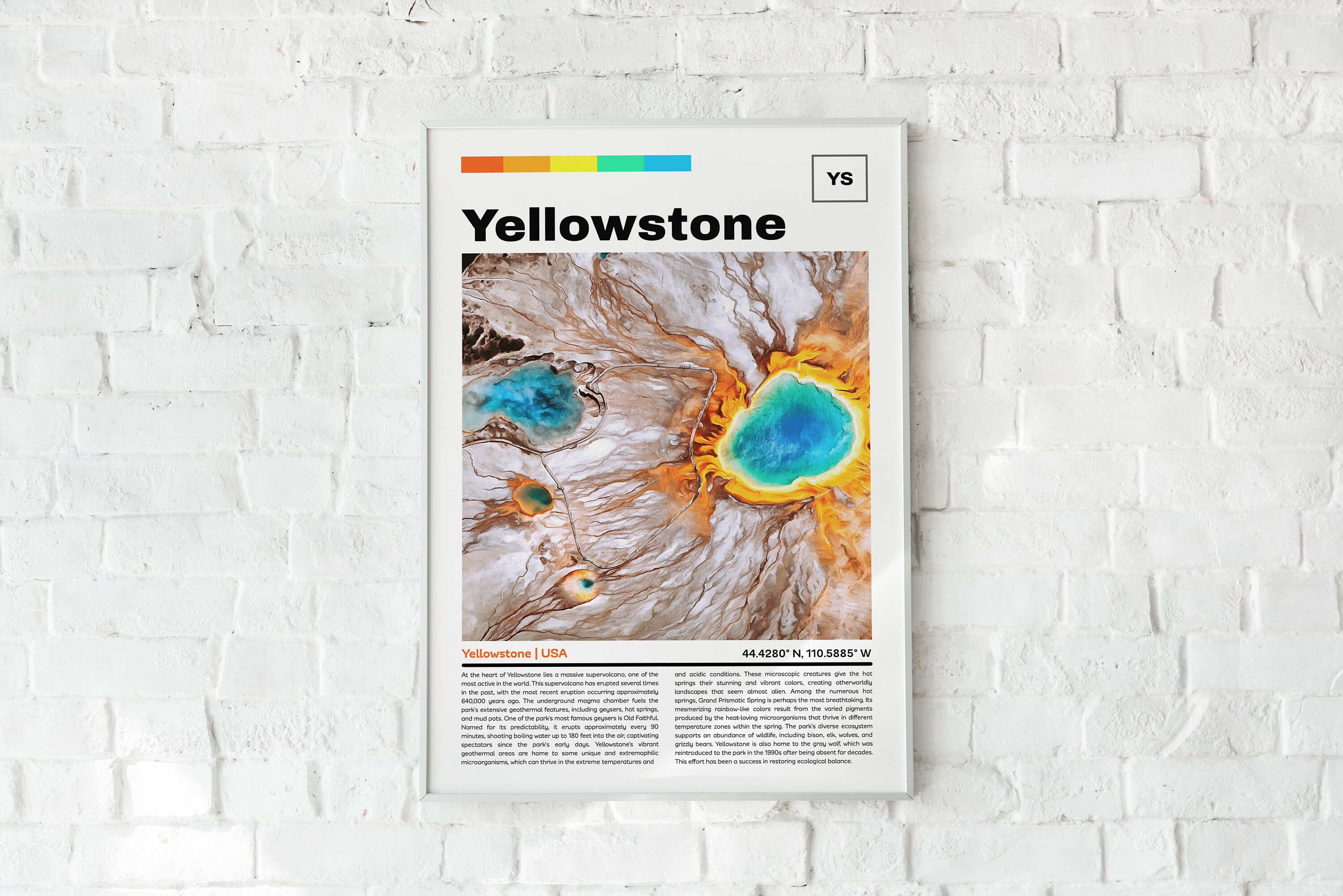 Yellowstone Print, Vintage Poster, Yellowstone Wall Art, Yellowstone ...