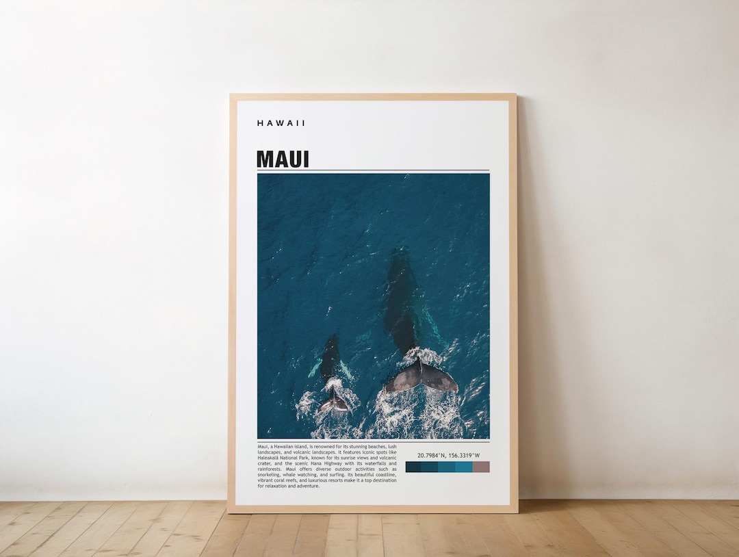 Maui Travel Poster, Maui Print, Maui Wall Art, Maui Vintage Poster ...