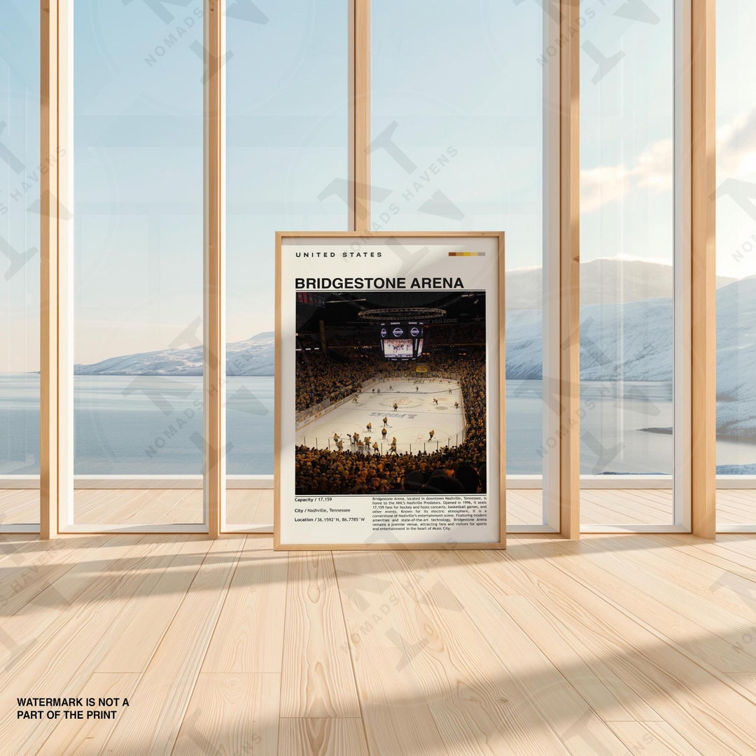 Bridgestone Arena Art, Arena Print, Bridgestone Wall Art, Sports Venue ...