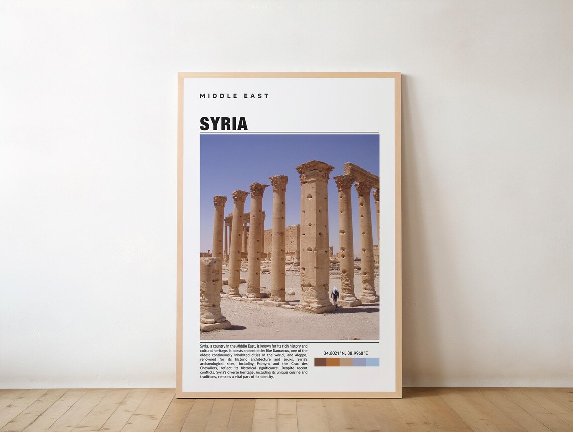 Syria Poster Print - Scenic Views of Damascus and Ancient Sites - Etsy