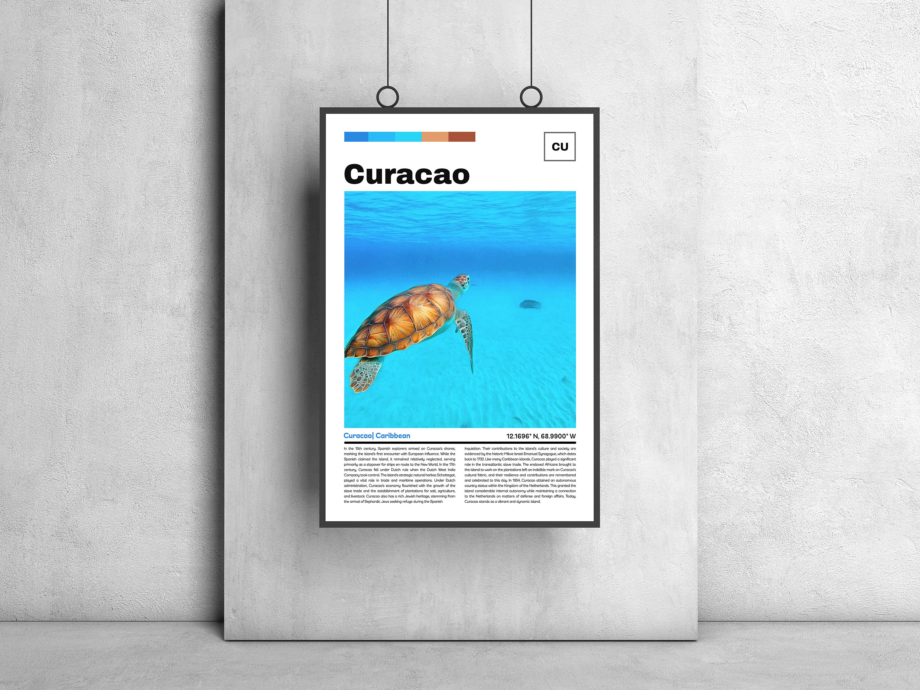 Curacao Print Curacao Poster Curacao Art Print Curacao Wall - Etsy
