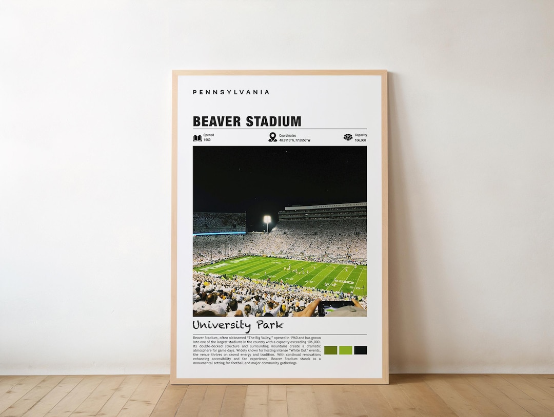 Beaver Stadium Print – Pennsylvania Poster, State College Views ...