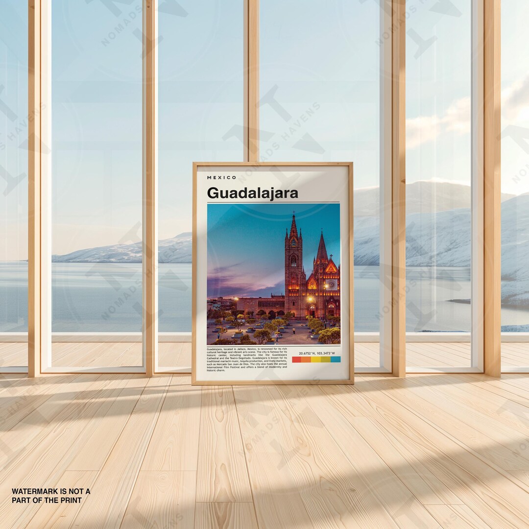 Guadalajara Travel Poster, Guadalajara Wall Art, Guadalajara Poster ...