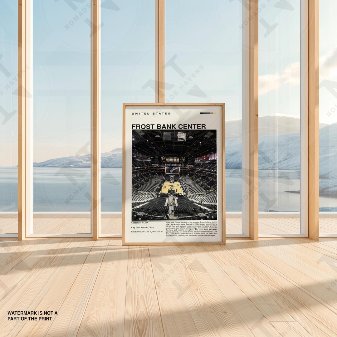 Frost Bank Center, Arena Wall Art, Sports Venue Print, Frost Center ...